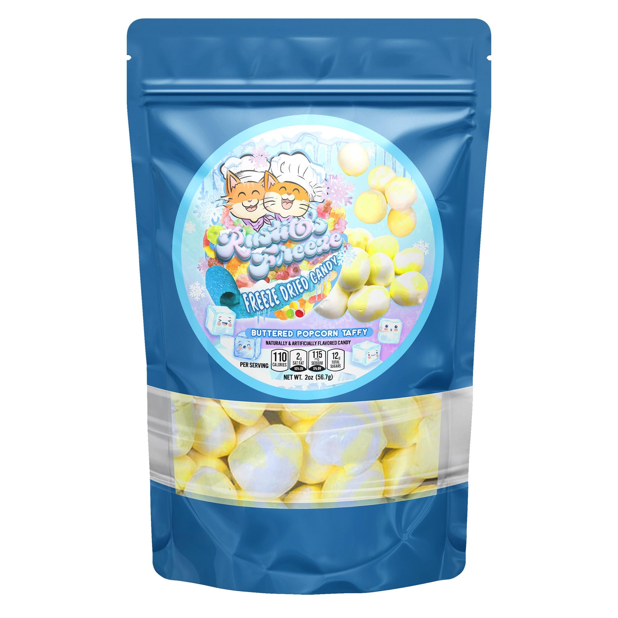 Freeze Dried Buttered Popcorn Taffy – Rustito's Dulces